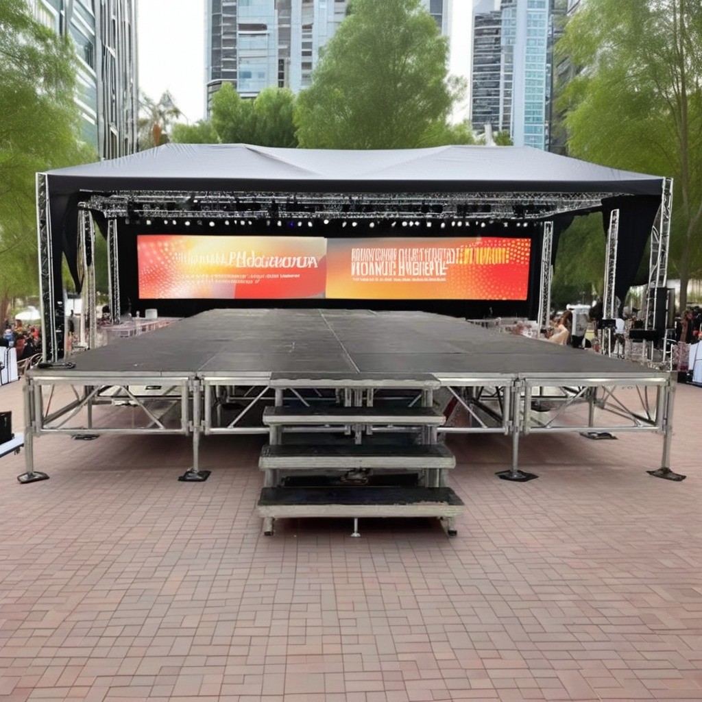 Outdoor Concert Stage Platform Round Square Aluminium Staging Platform