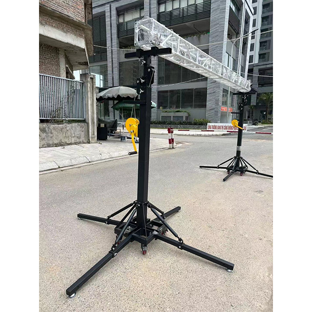 6M Height Telescopic Mobile Truss Lift Stand Square Sound Lighting ...