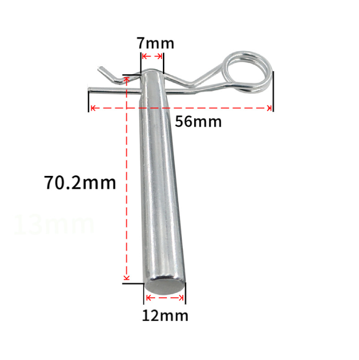 Aluminum Spigot Truss Pin with Safety Clips